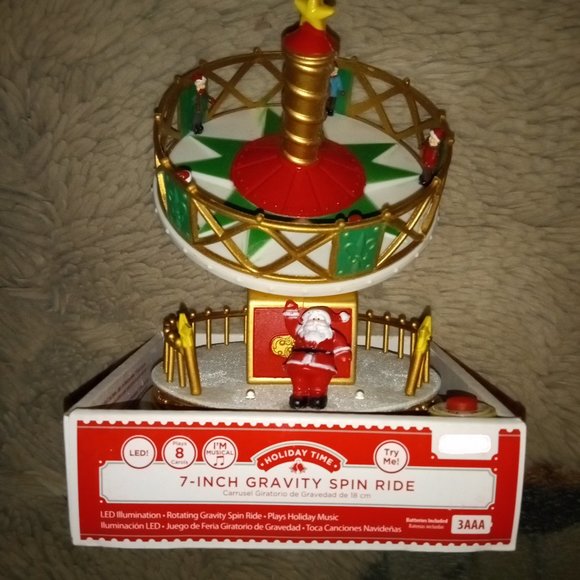 Holiday | 7 Inch Gravity Spin Ride Animated Lights Music | Poshmark